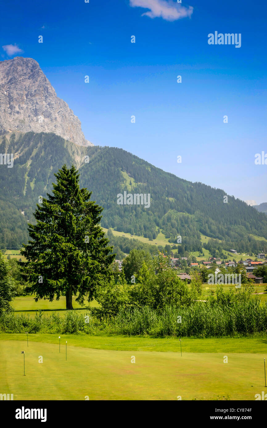 German Bavarian Austrian Alps seen on the german side Stock Photo - Alamy