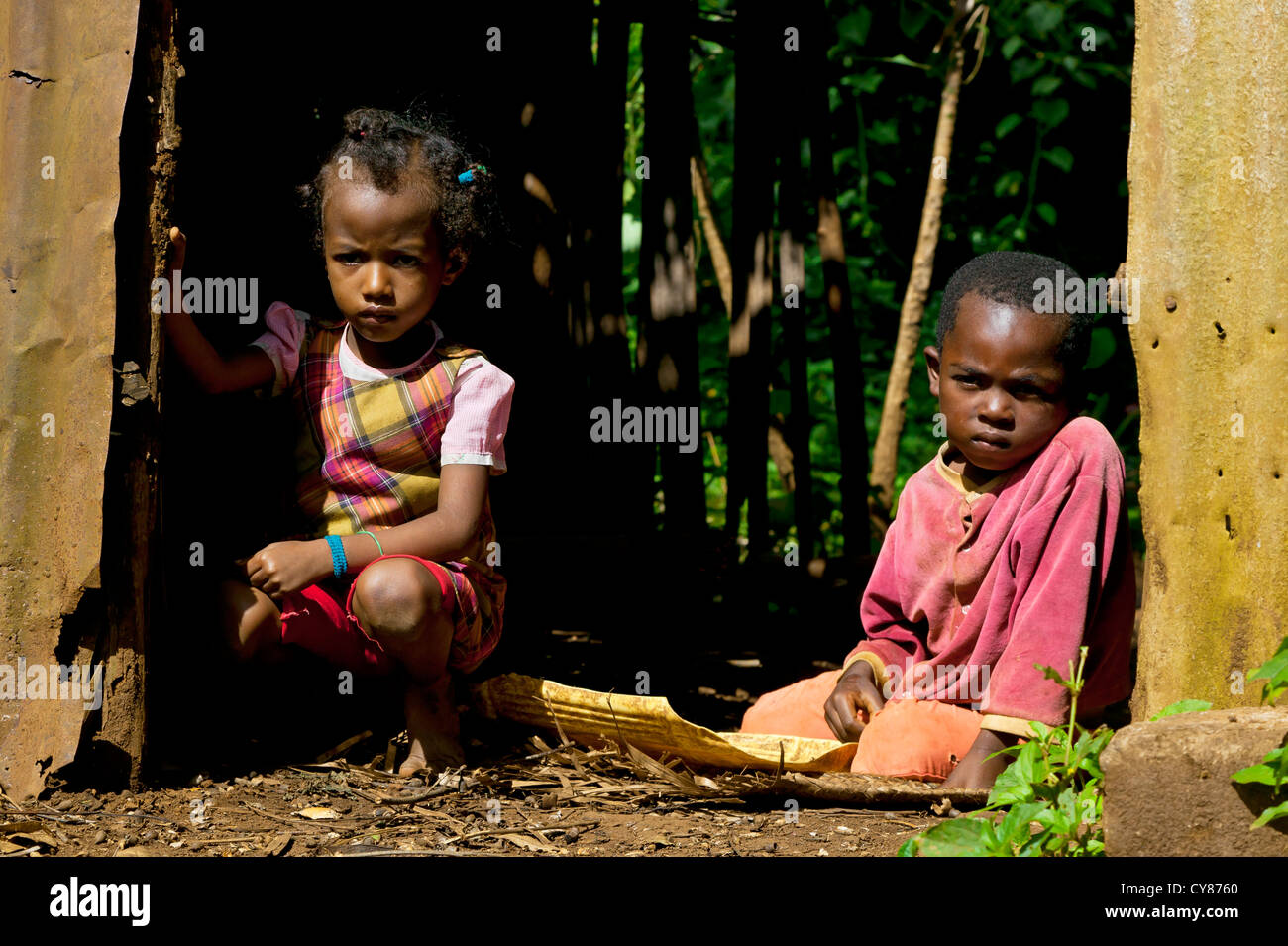 Children In Joffreville, Madagascar Stock Photo - Alamy