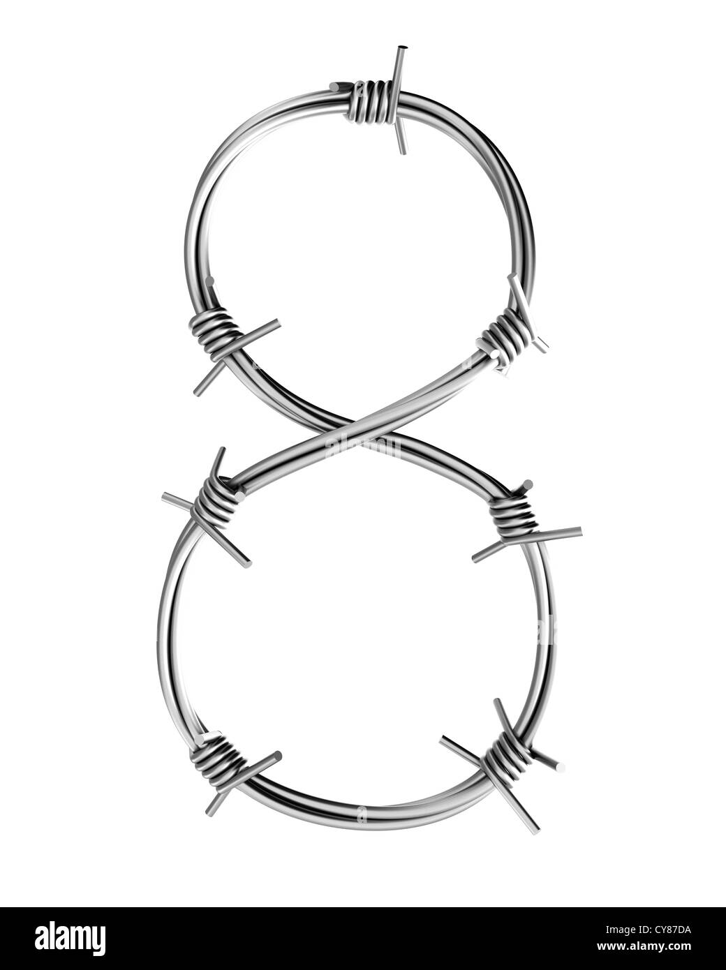 Barbed wire alphabet hi-res stock photography and images - Alamy