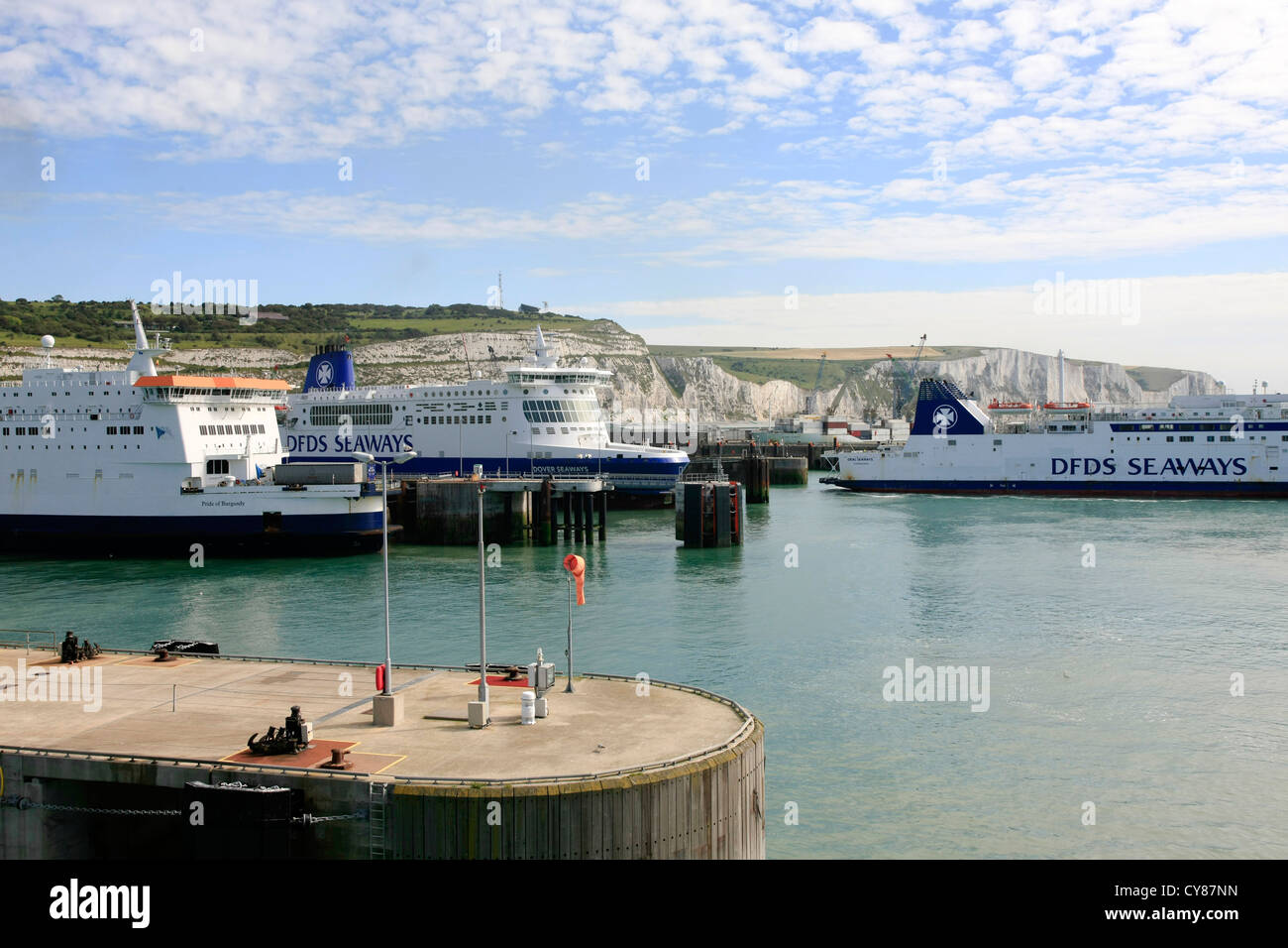 Cross-channel ferries in Dover port in England Stock Photo - Alamy