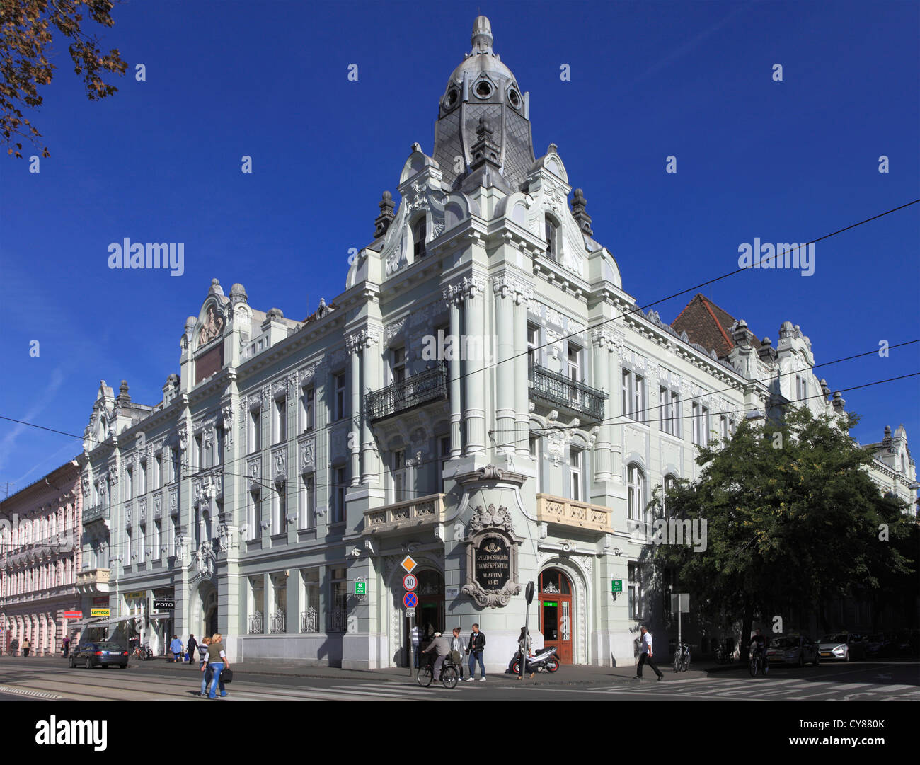 Hungary, Szeged, street scene, historic architecture Stock Photo - Alamy