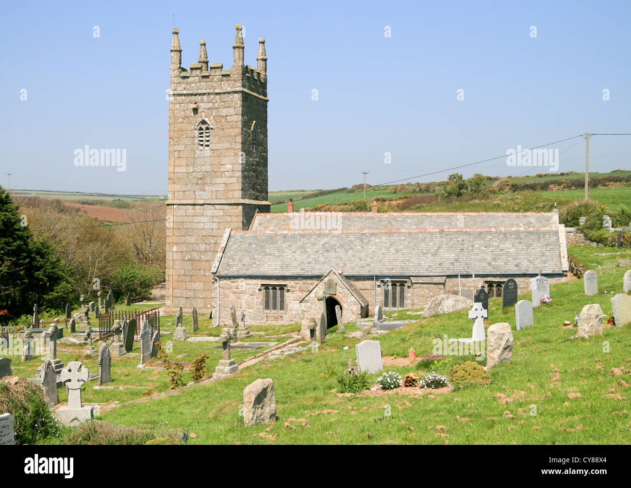parish church St Levan Cornwall England UK Stock Photo - Alamy