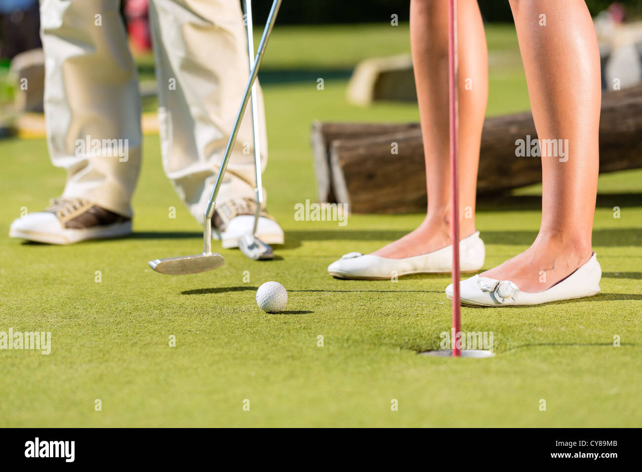 The legs of a woman playing golf hi-res stock photography and images ...