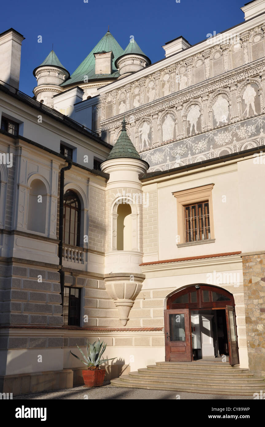 The courtyard of the castle Stock Photo - Alamy