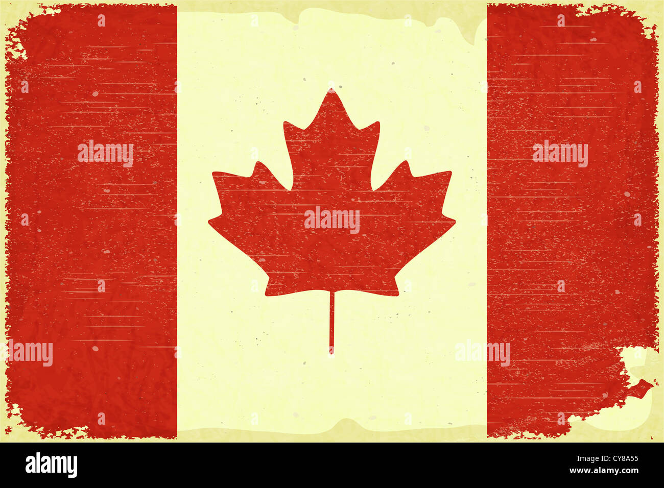 Grunge poster - Canadian flag in Retro style - illustration Stock Photo ...