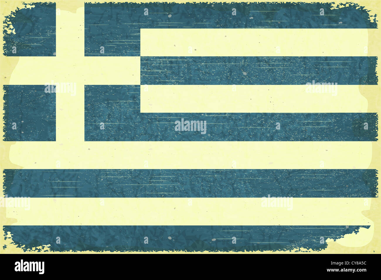 Grunge poster - Greek flag in Retro style - illustration Stock Photo ...
