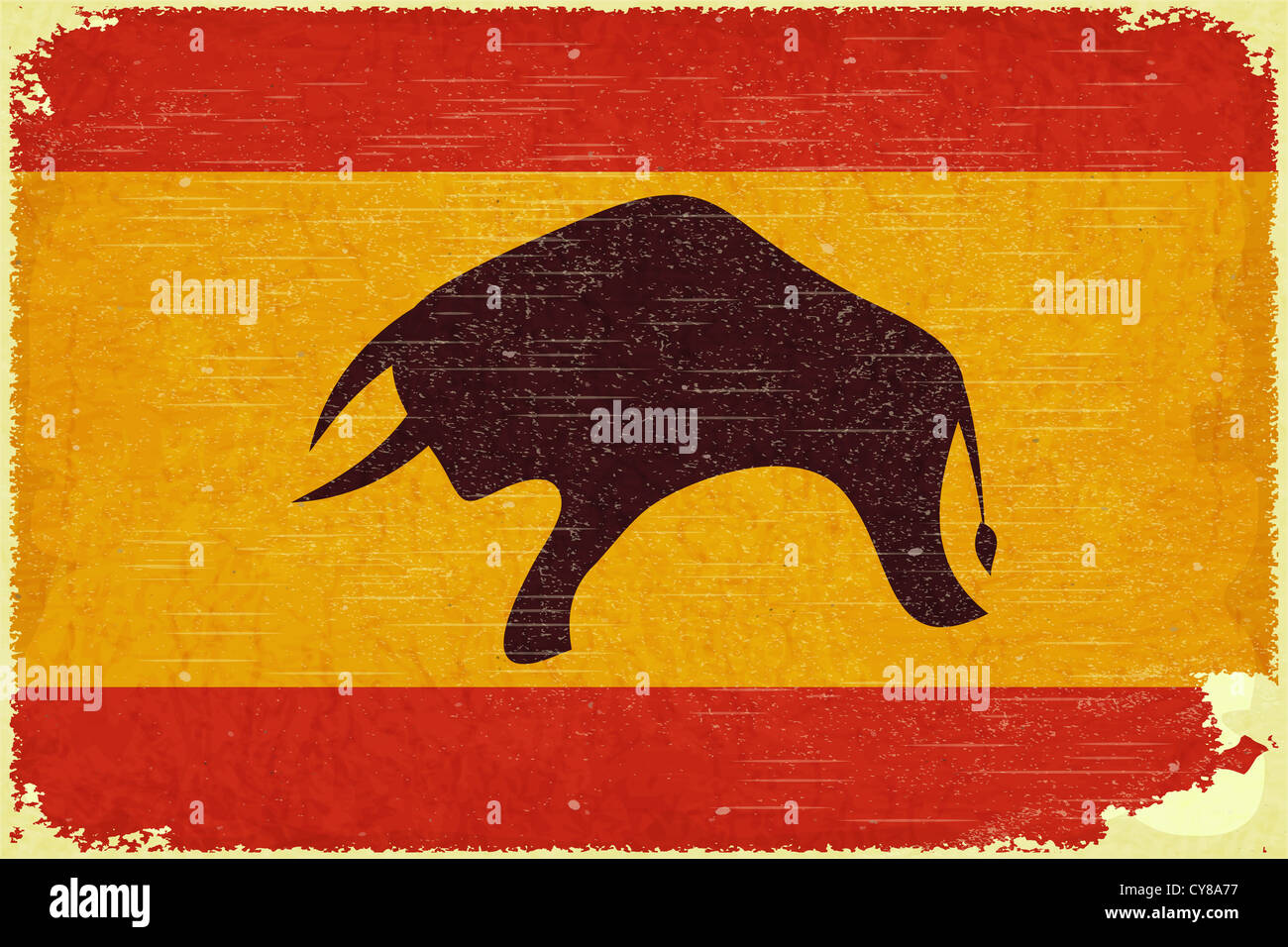 Grunge poster - Spanish flag in Retro style - illustration Stock Photo ...