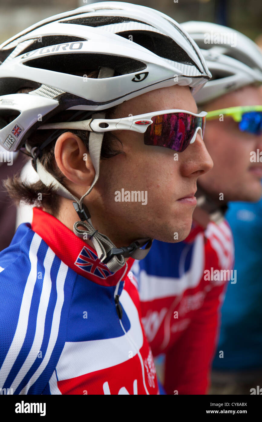 Simon Yates Professional cyclists competing in the Tour of Britain 2012 ...