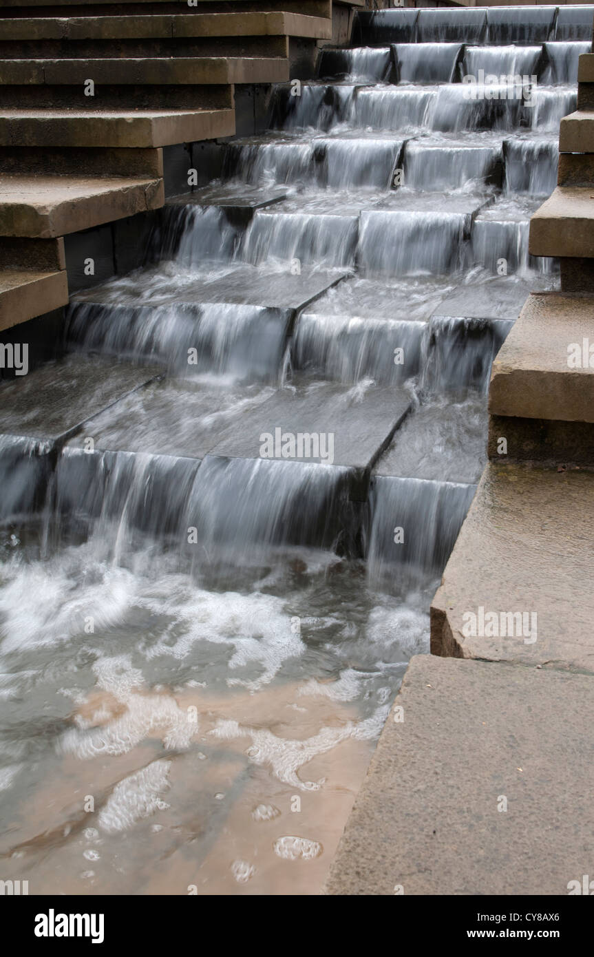 Waterfall in Caldecott Park, Rugby, Warwickshire, UK Stock Photo - Alamy