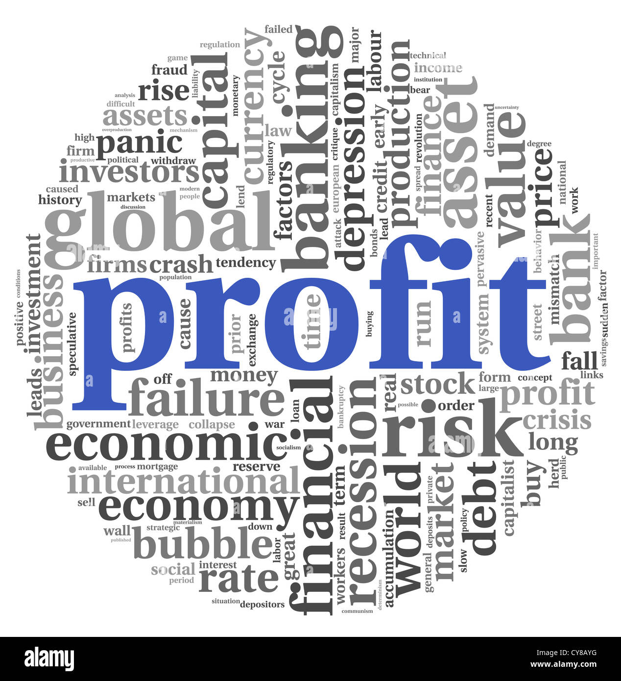 Profit and financial risk concept in info-text graphics on white ...
