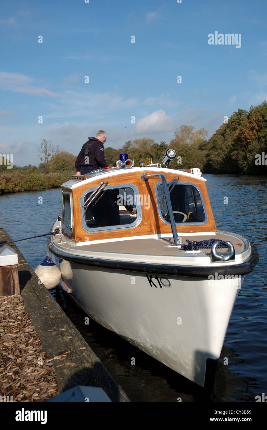 Broads Authority Navigation Ranger patrol launch Thurne on the River ...