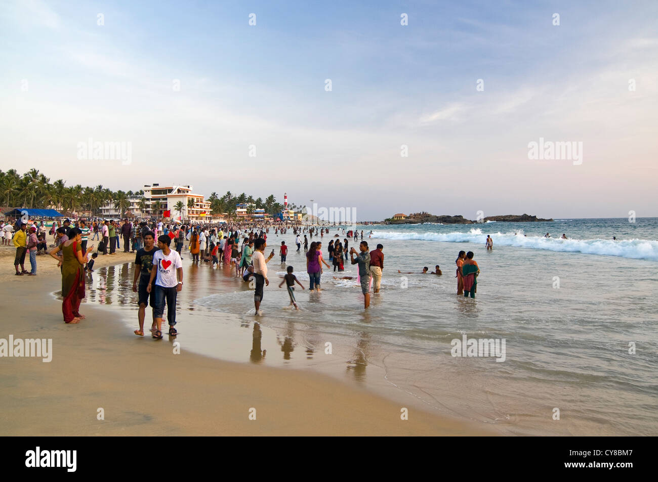 Hawa beach kovalam sunset hi-res stock photography and images - Alamy