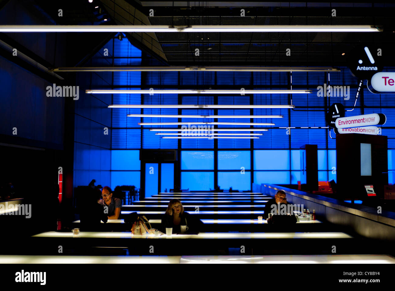 The Deep Blue café at the Science Museum, London Stock Photo - Alamy