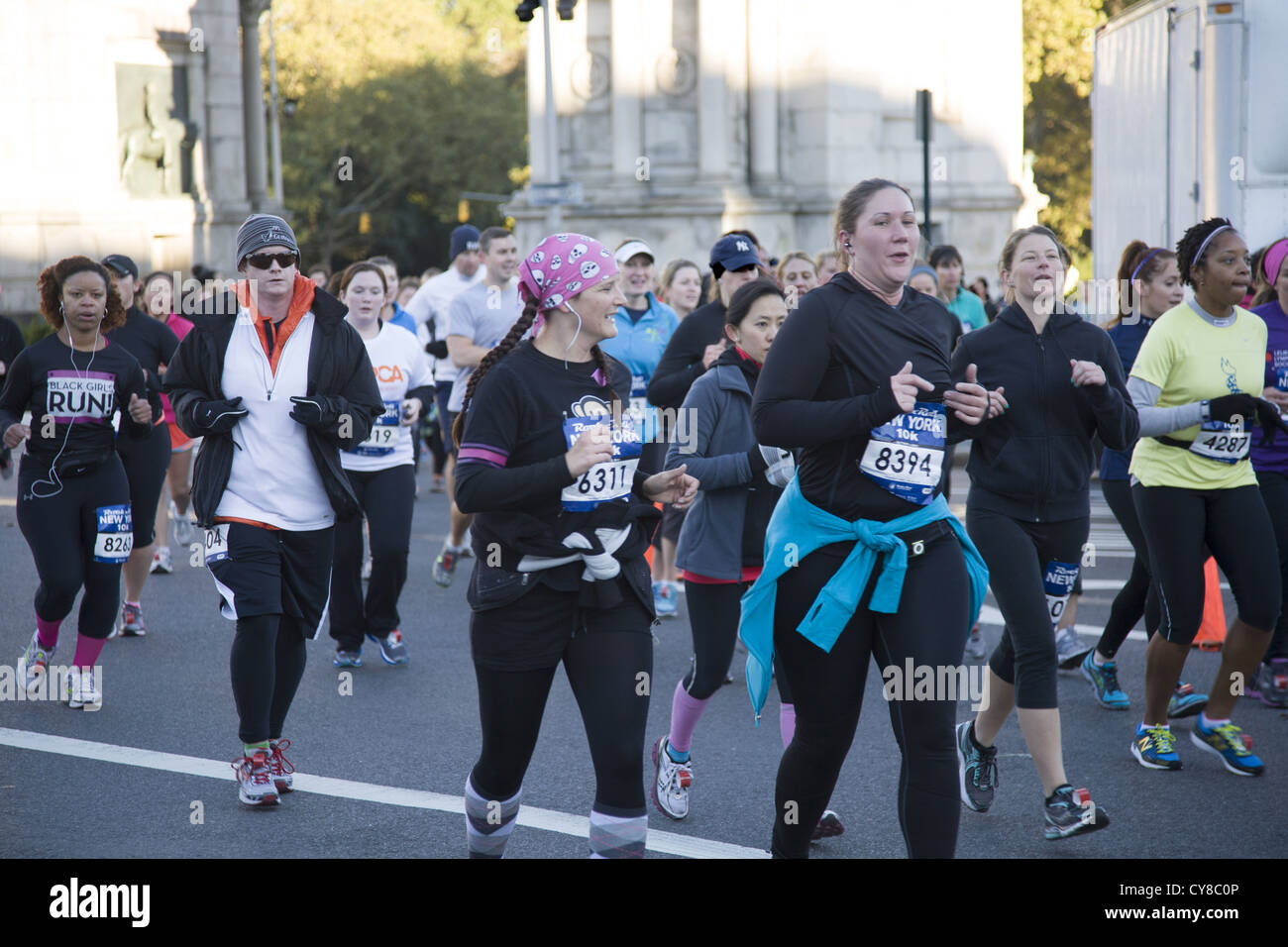 Rock and Roll 10K run in Prospect Park, with rock bands throughout the ...