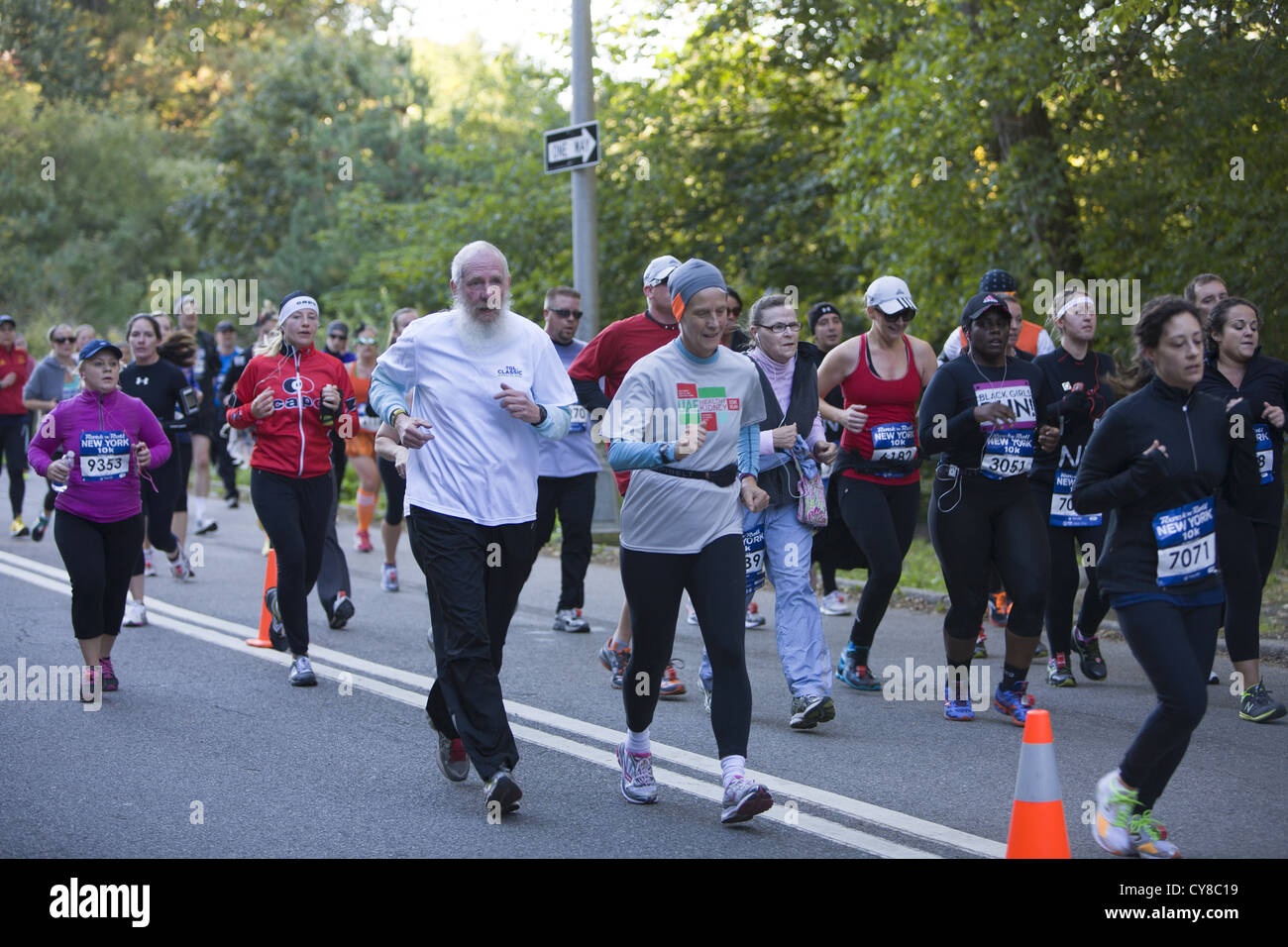 Rock and Roll 10K run in Prospect Park, with rock bands throughout the ...