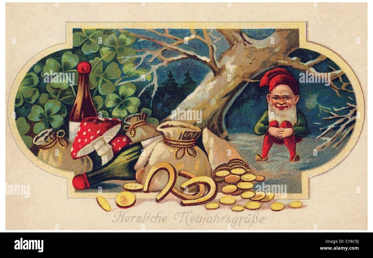 Dwarf sitting under a tree Stock Photo - Alamy