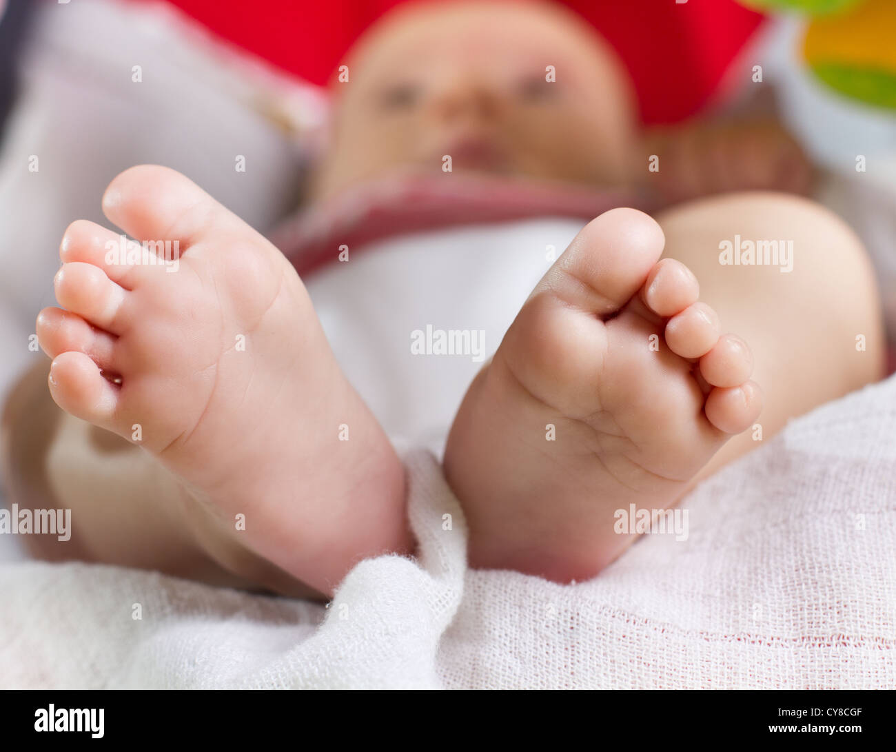 Closeup of newborn baby foot Stock Photo - Alamy