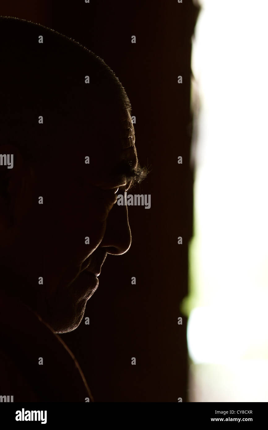 Monk silhouette hi-res stock photography and images - Alamy