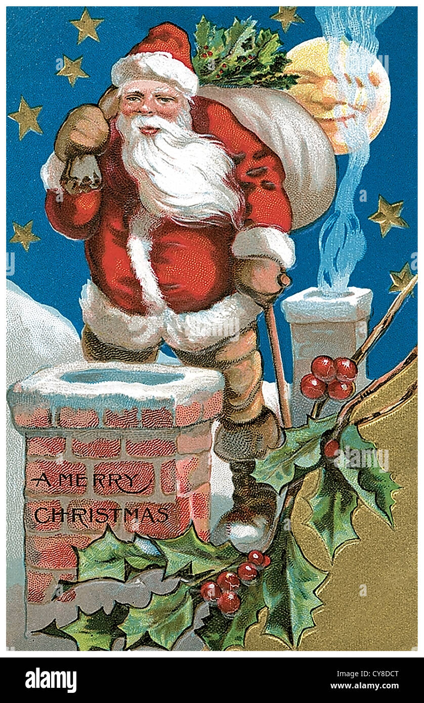 Fireplace christmas santa claus chimney hi-res stock photography and ...