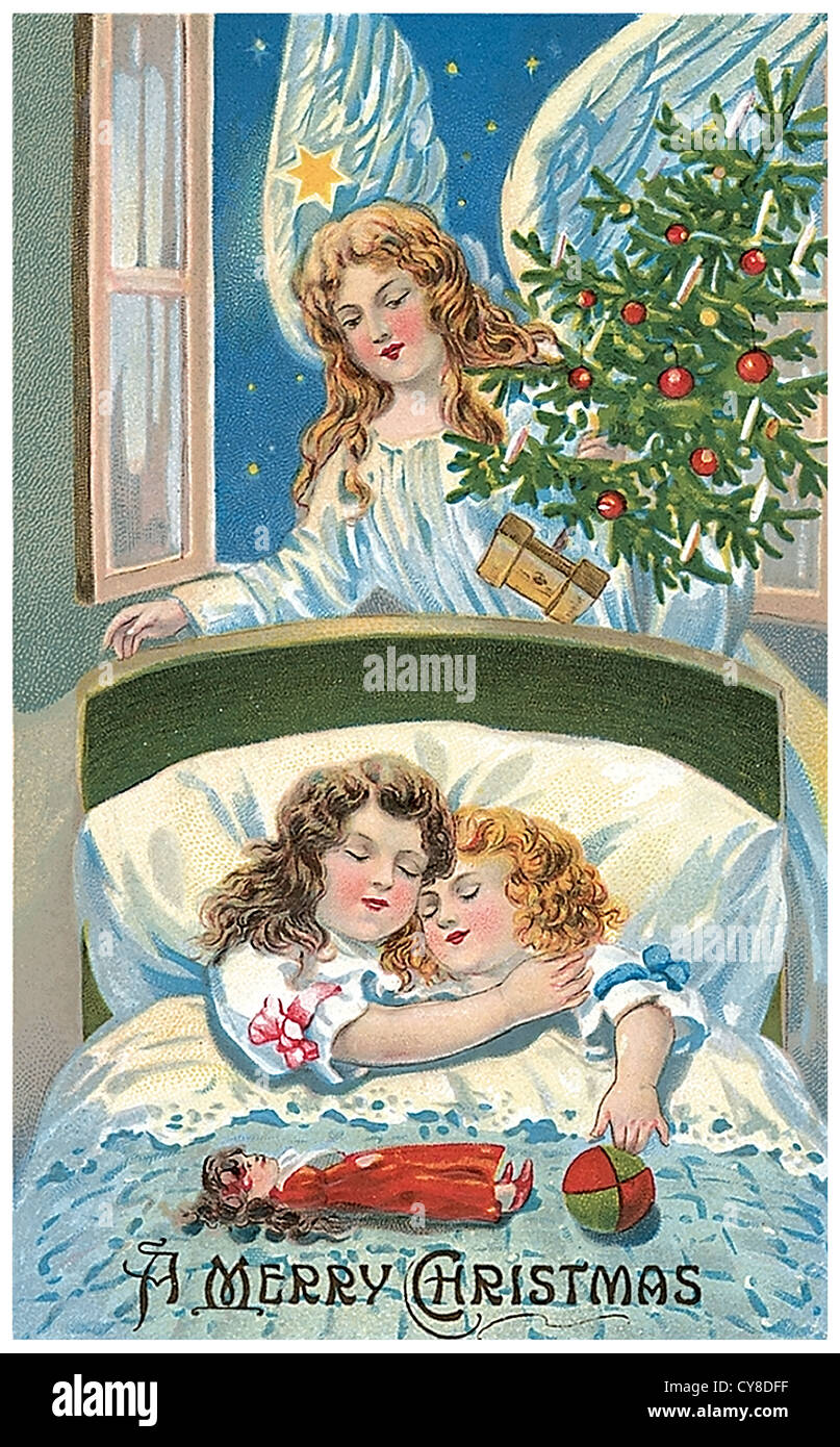 Children sleeping in the bed Stock Photo - Alamy