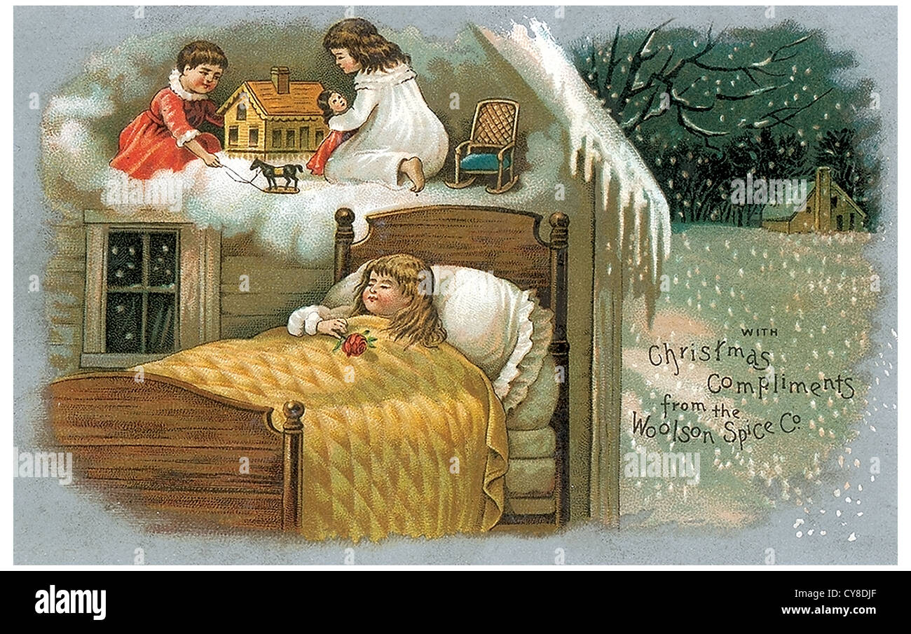 Sleeping children in victorian bed hi-res stock photography and images ...