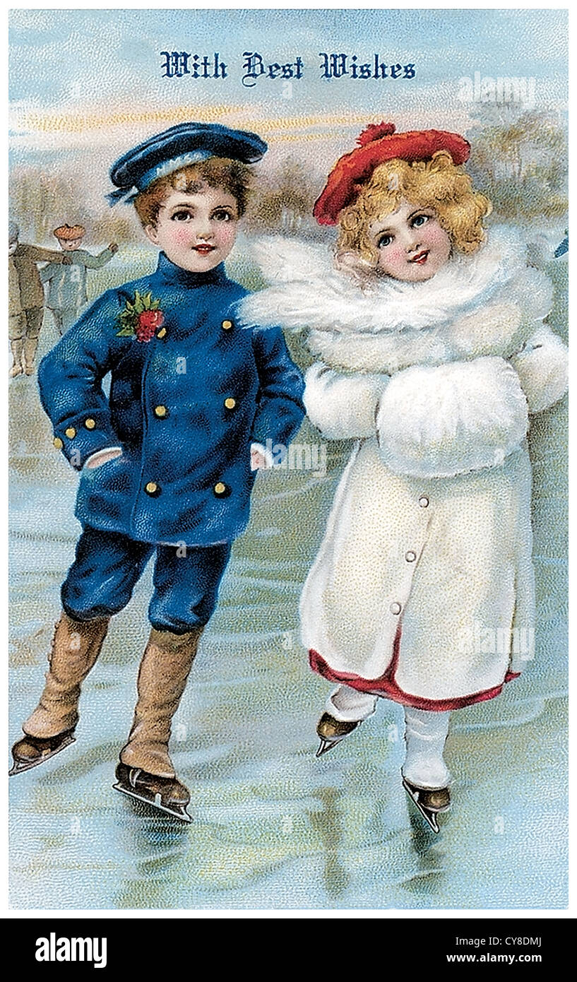 Victorian ice skating hi-res stock photography and images - Alamy