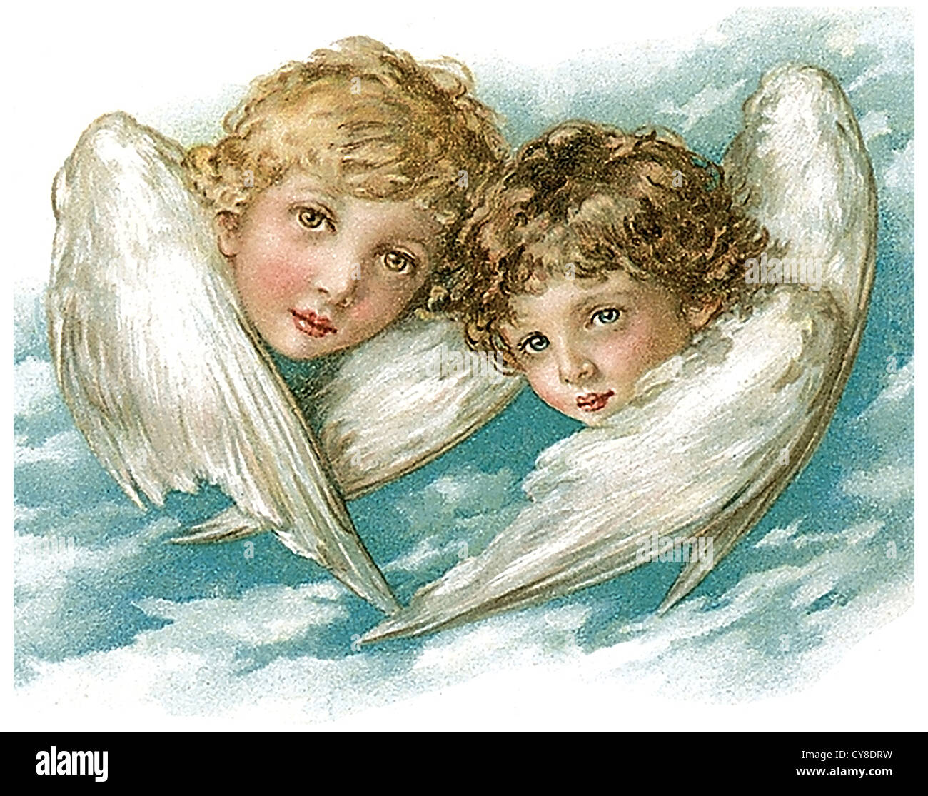 Two Angels In Love Drawing