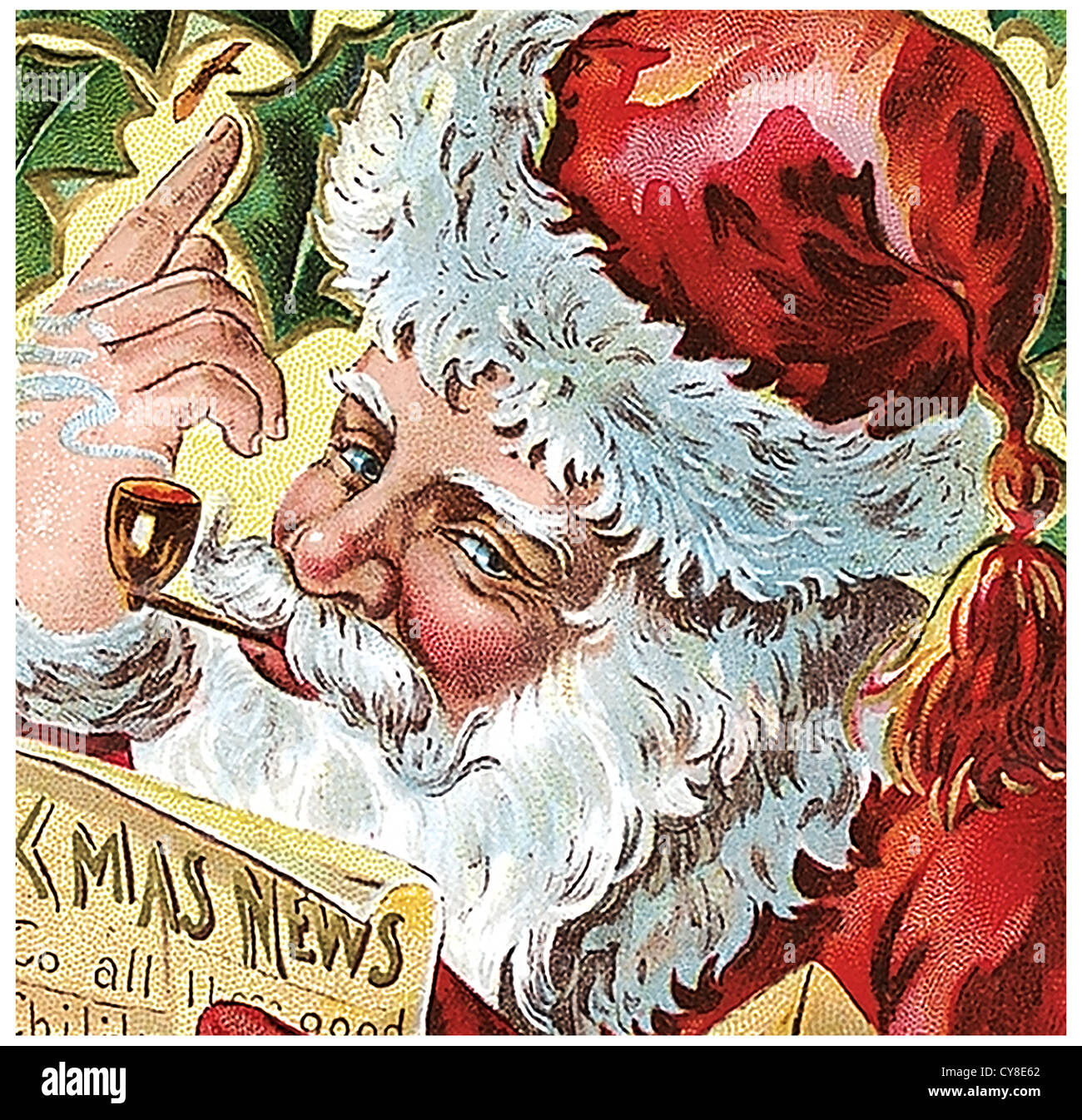 Santa Claus with paper Stock Photo - Alamy