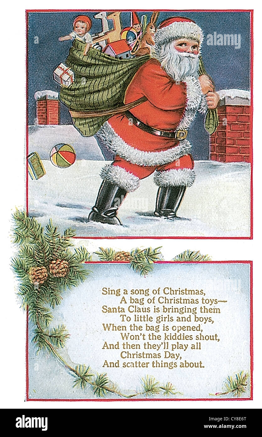 Santa claus on rooftop hi-res stock photography and images - Alamy