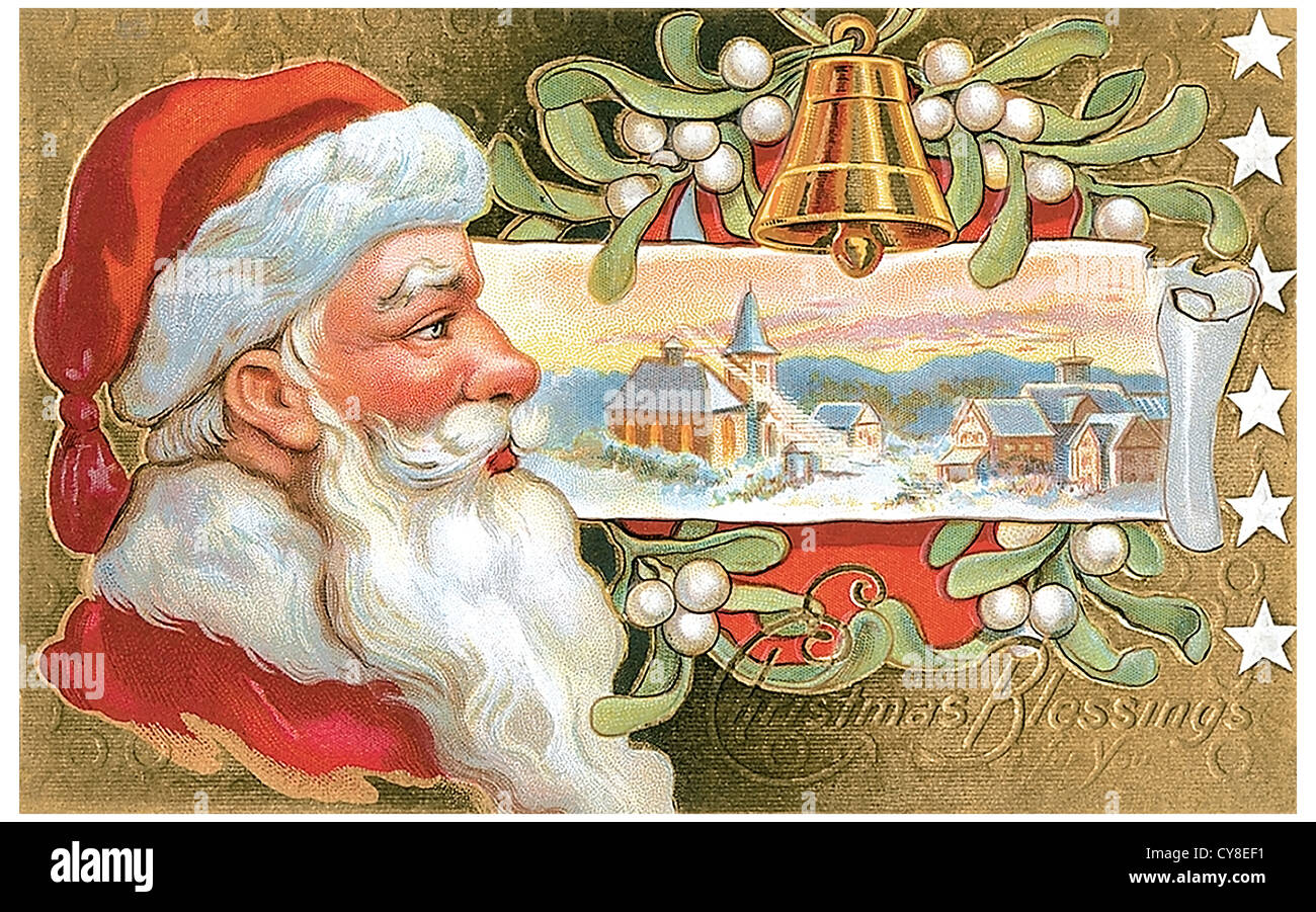 Santa Claus in the profile Stock Photo - Alamy