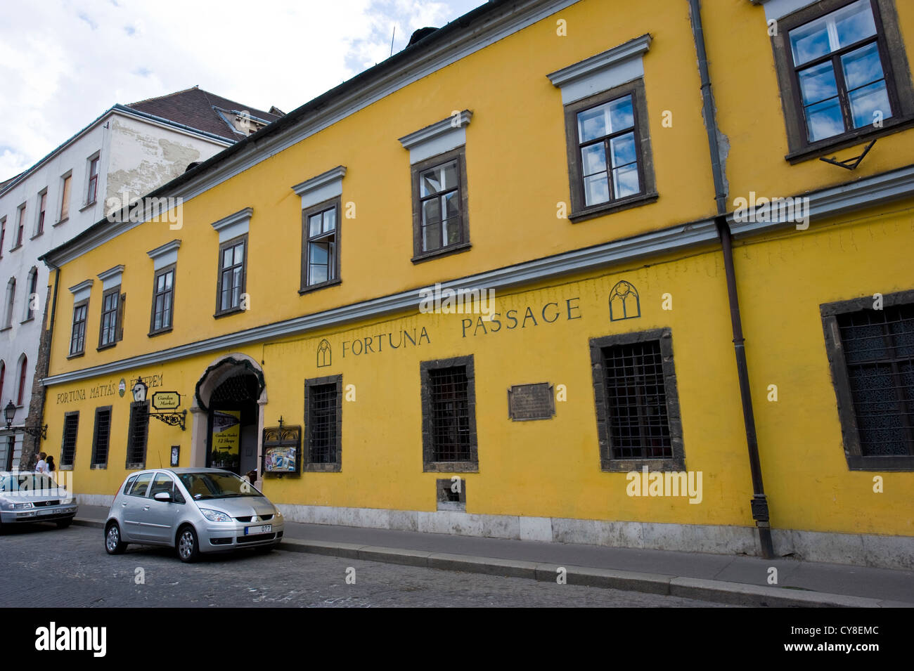 Budapest, the capital of Hungary. Fortuna Street, Buda Castle district ...