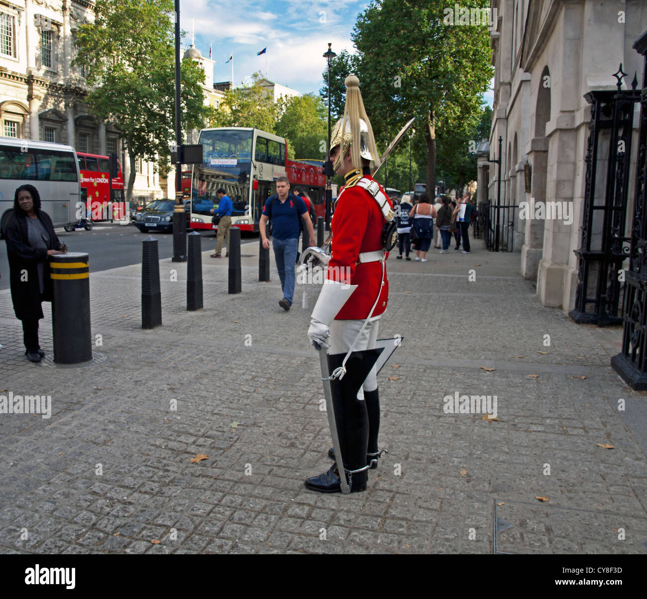 Royal Guard in front of Horse Guards on Whitehall, City of Westminster ...
