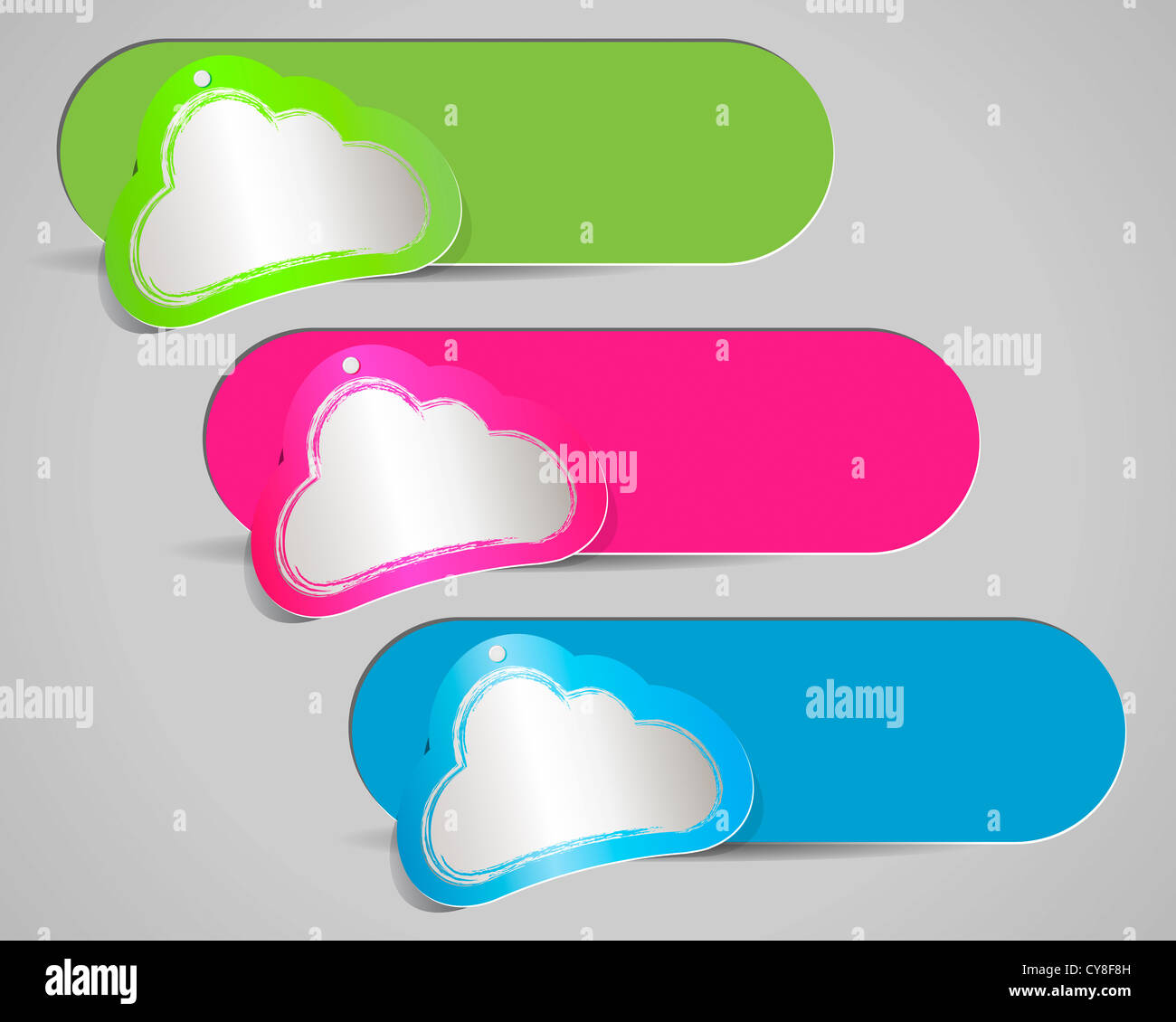 Cloud sticker paper design with space for your text Stock Photo - Alamy