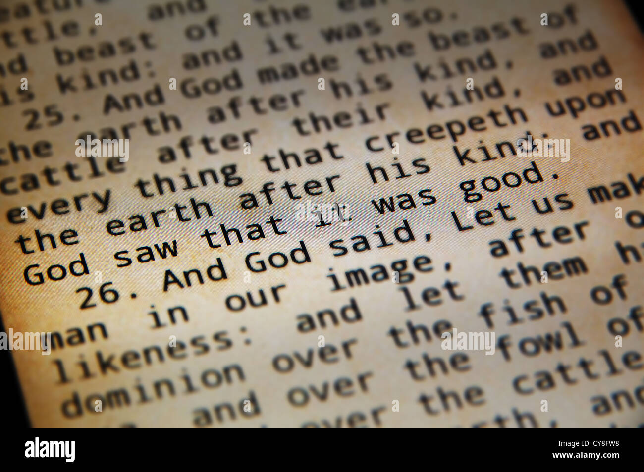 Holy Bible text in android tablet pc e-reader Stock Photo - Alamy