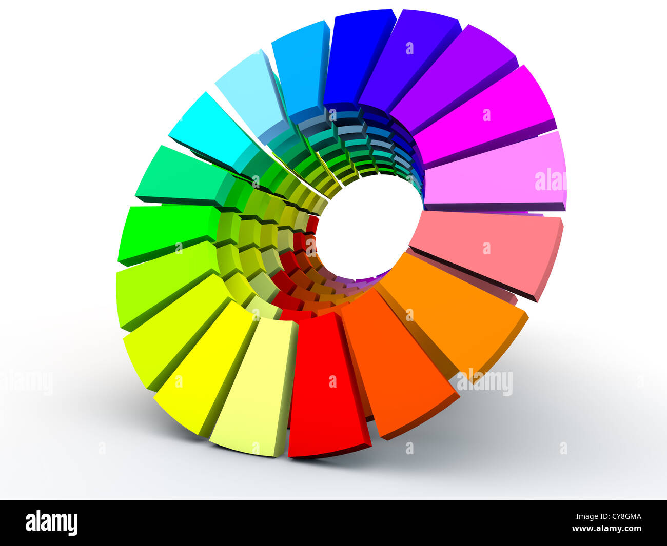Multicolor Circle over white Background Stock Photo - Alamy