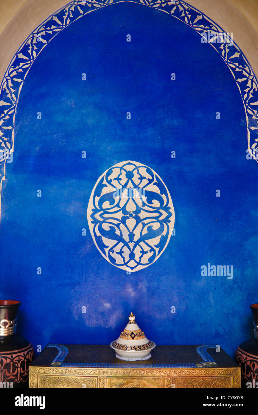 Interior decoration of traditional house, Marrakech, Morocco Stock ...