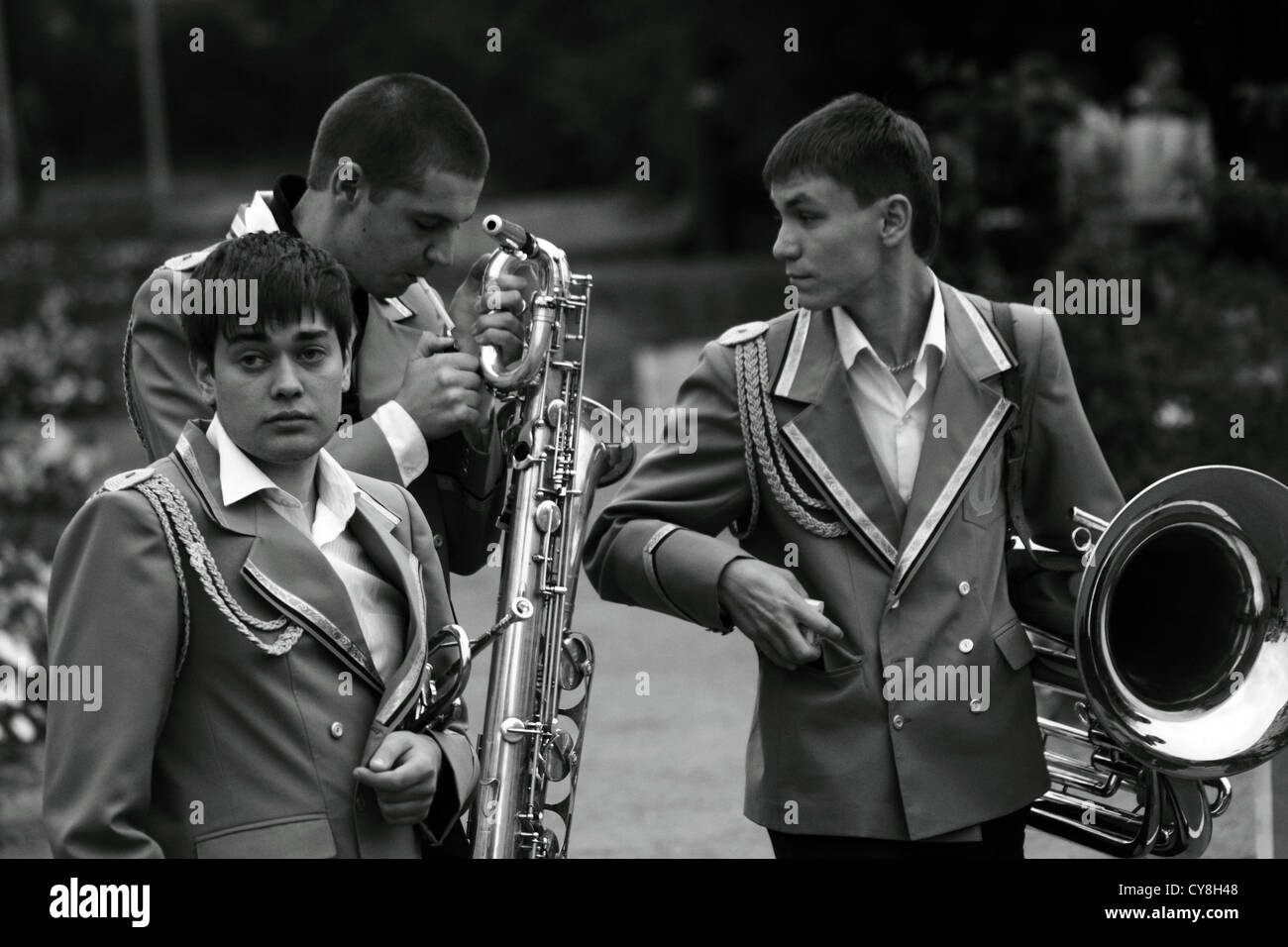 brass band musicians Stock Photo - Alamy