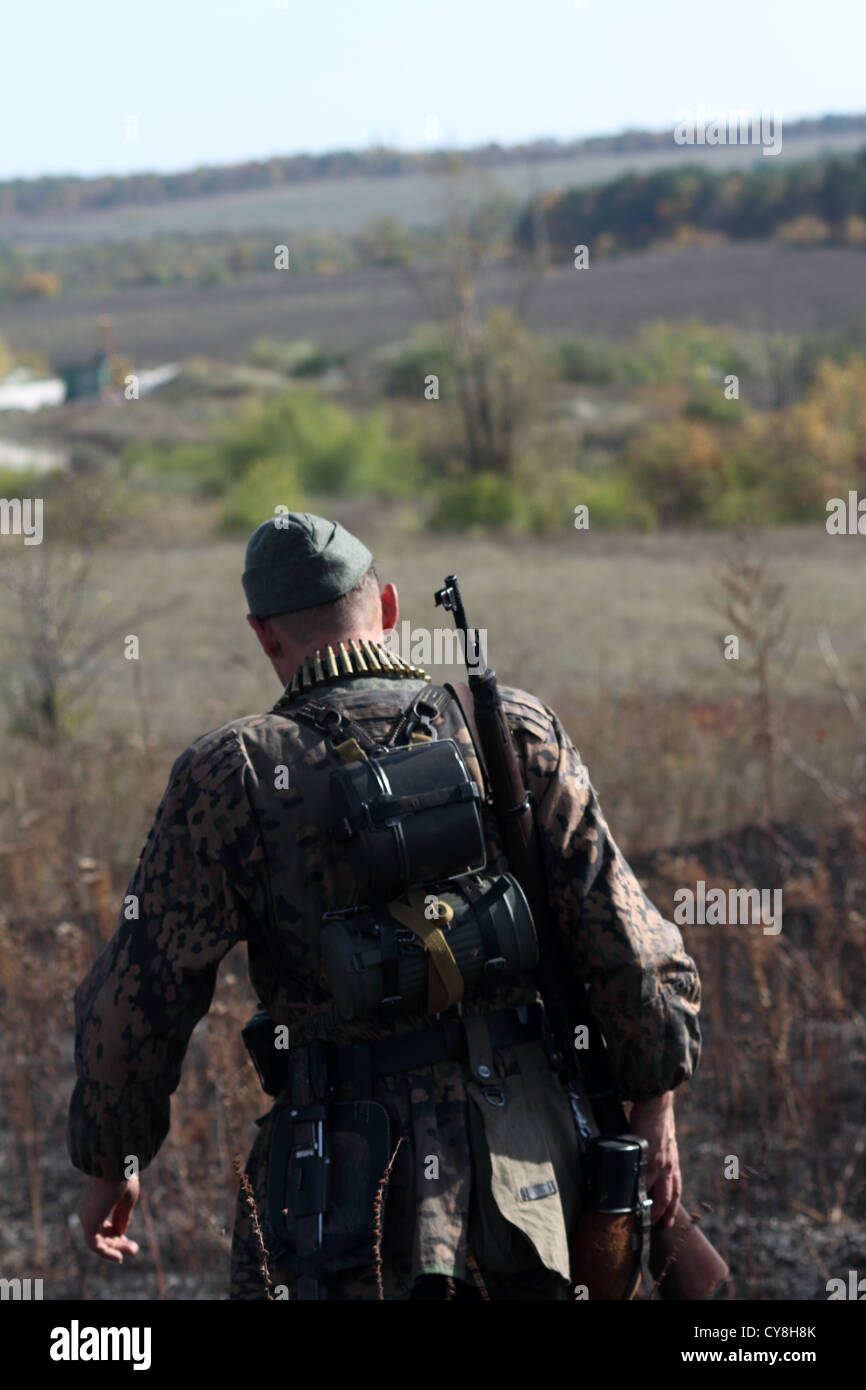Uniform Ss Soldiers Reenactment High Resolution Stock Photography and ...