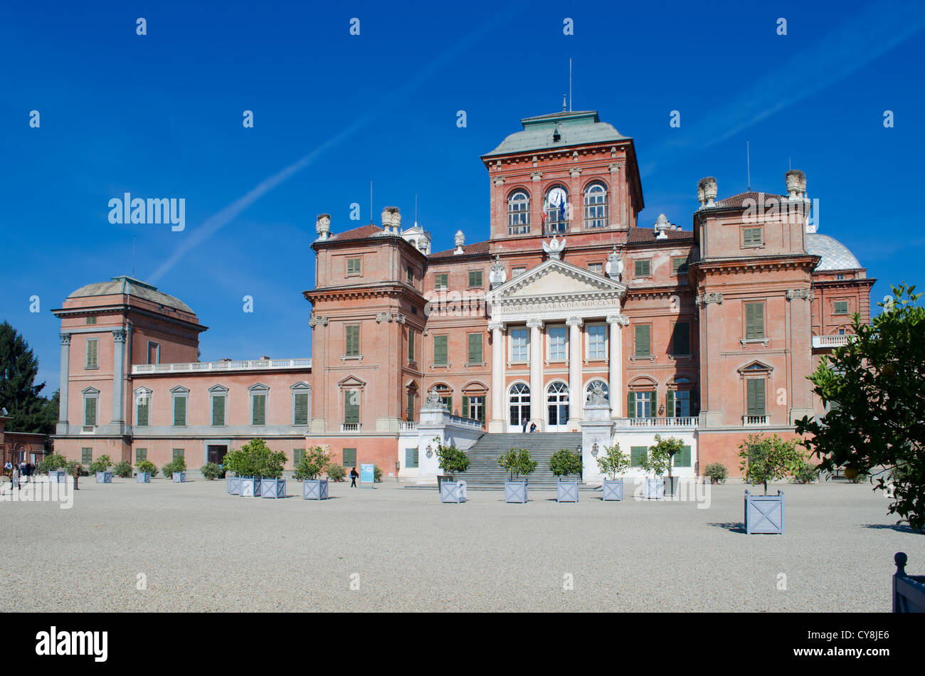 Facade of Savoy castle in Racconigi, Italy Stock Photo - Alamy