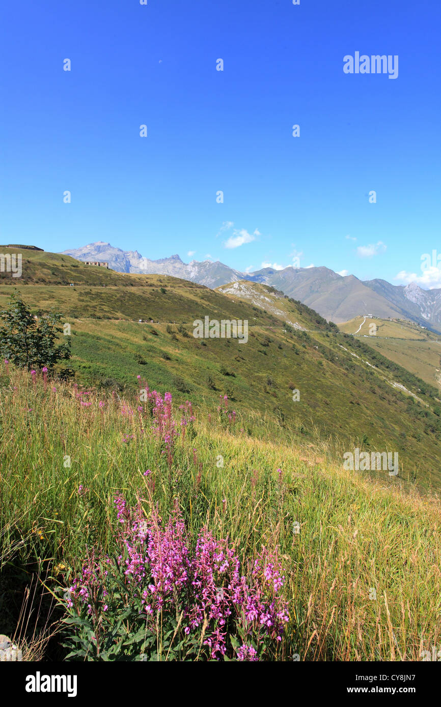 Landscape around the Col de Tende between France and Italy in the ...