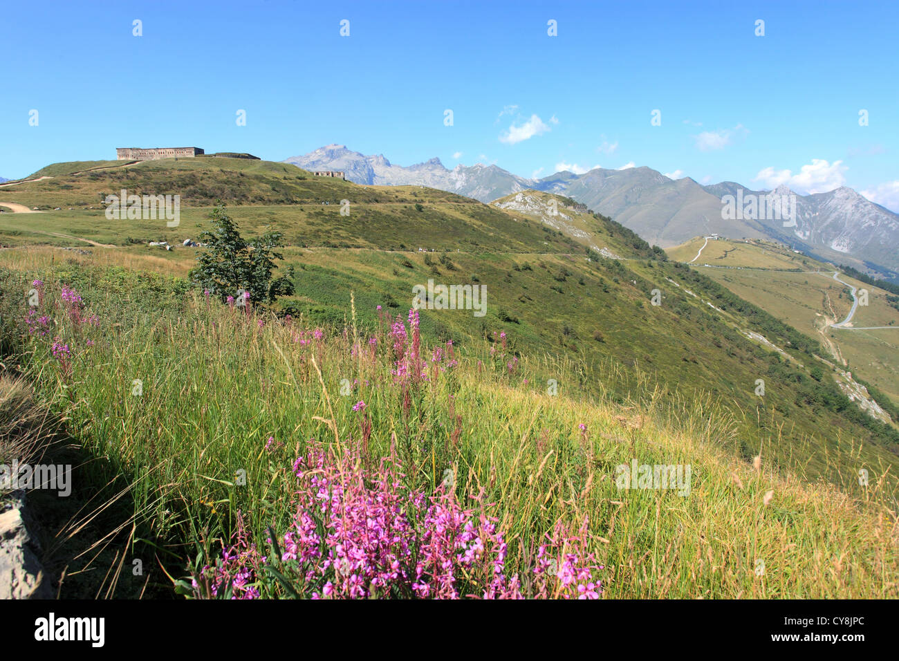 Landscape around the Col de Tende between France and Italy in the ...
