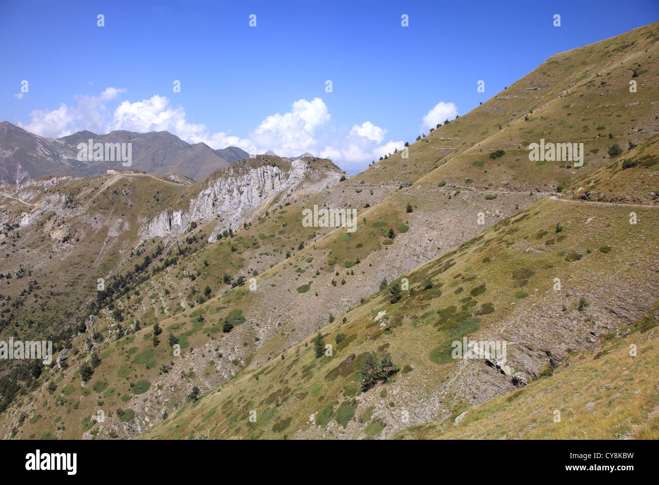 Landscape around the Col de Tende between France and Italy in the ...
