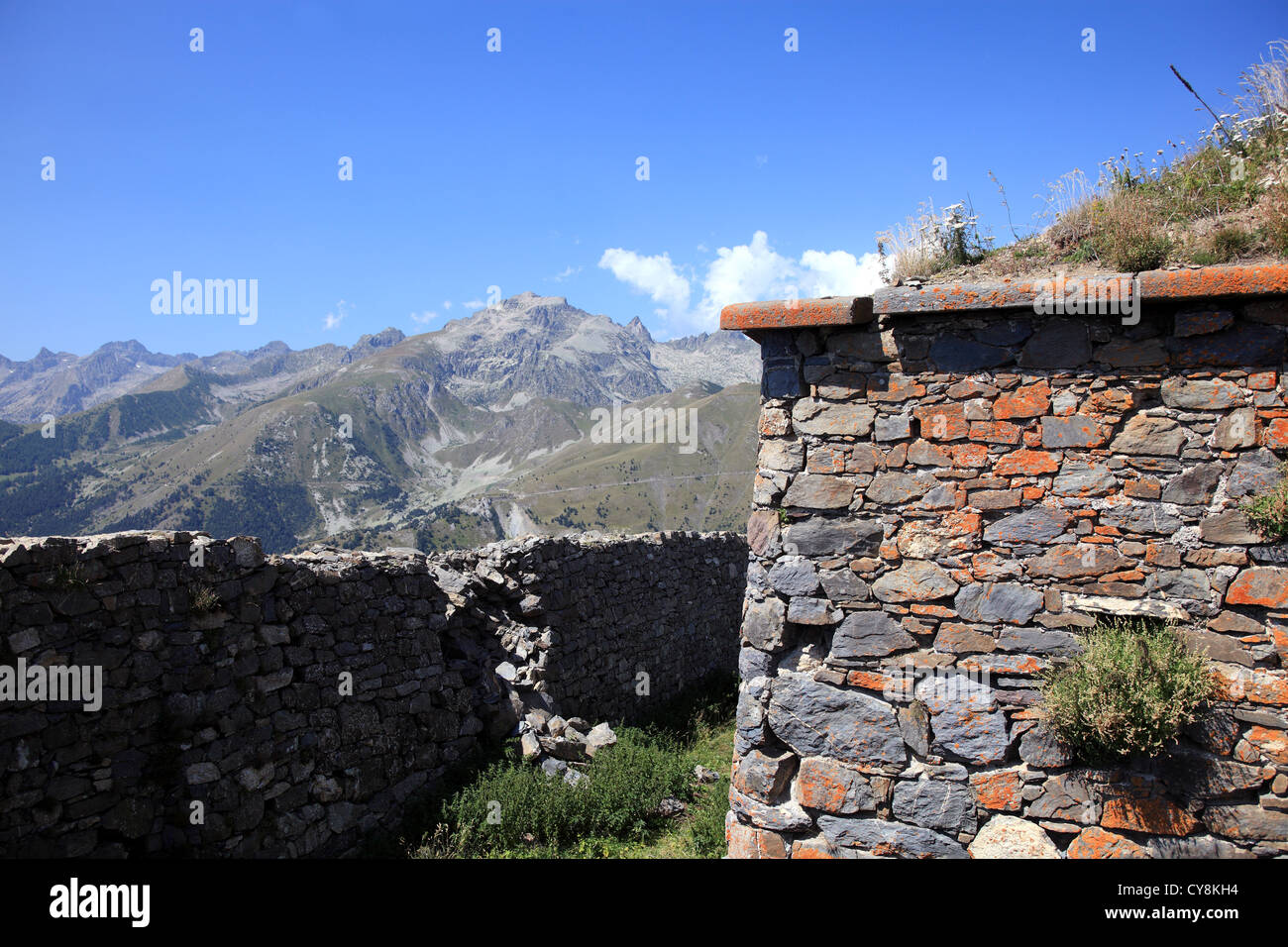 Landscape around the Col de Tende between France and Italy in the ...