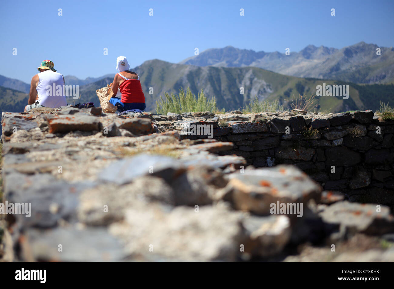 Landscape around the Col de Tende between France and Italy in the ...