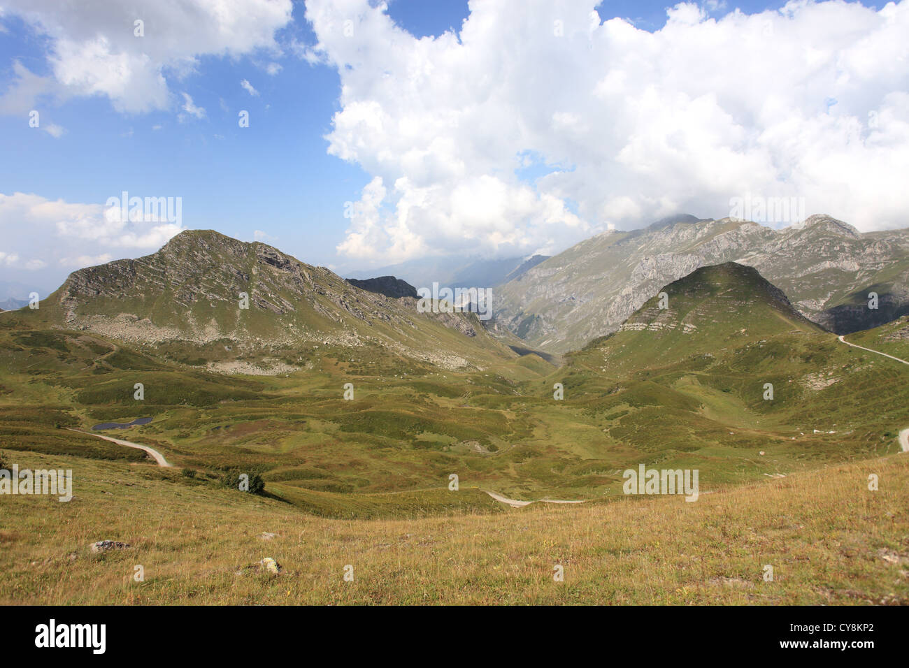 Landscape around the Col de Tende between France and Italy in the ...