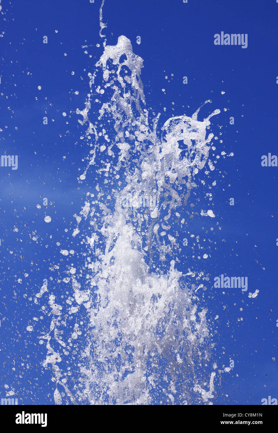 splash of water over blue sky Stock Photo - Alamy