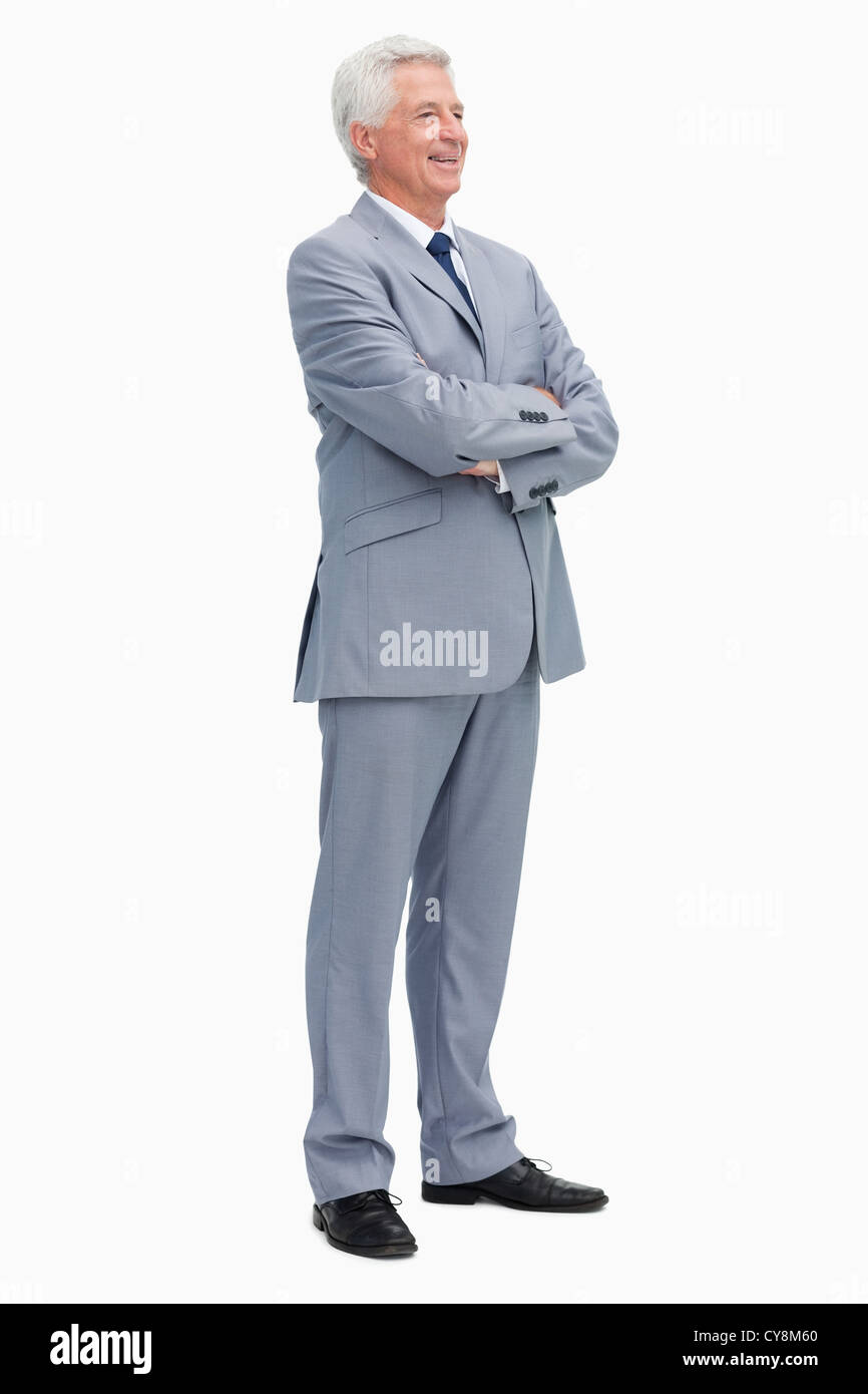 Man suit arms folded white background hi-res stock photography and ...