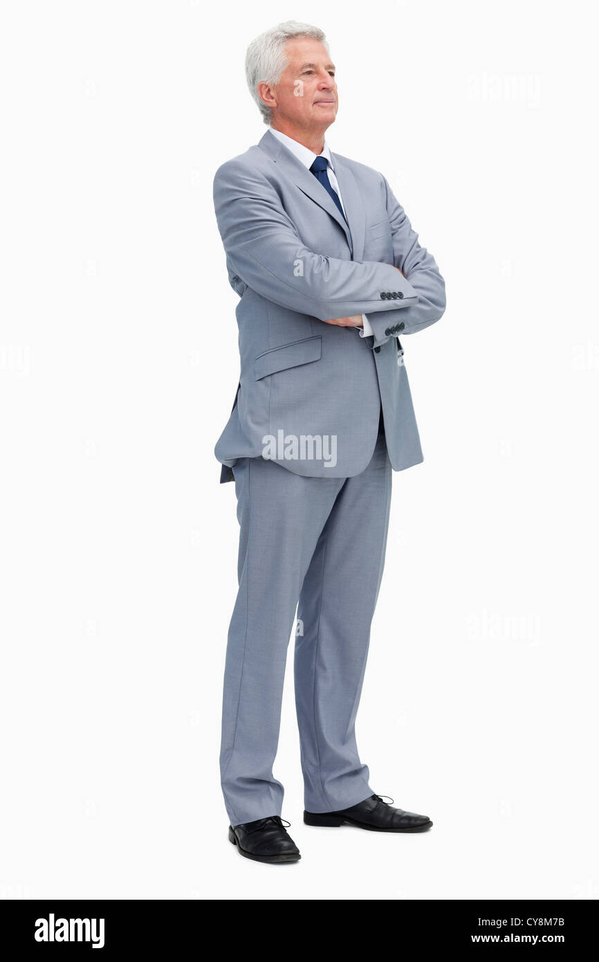 Serious man in a suit Stock Photo - Alamy