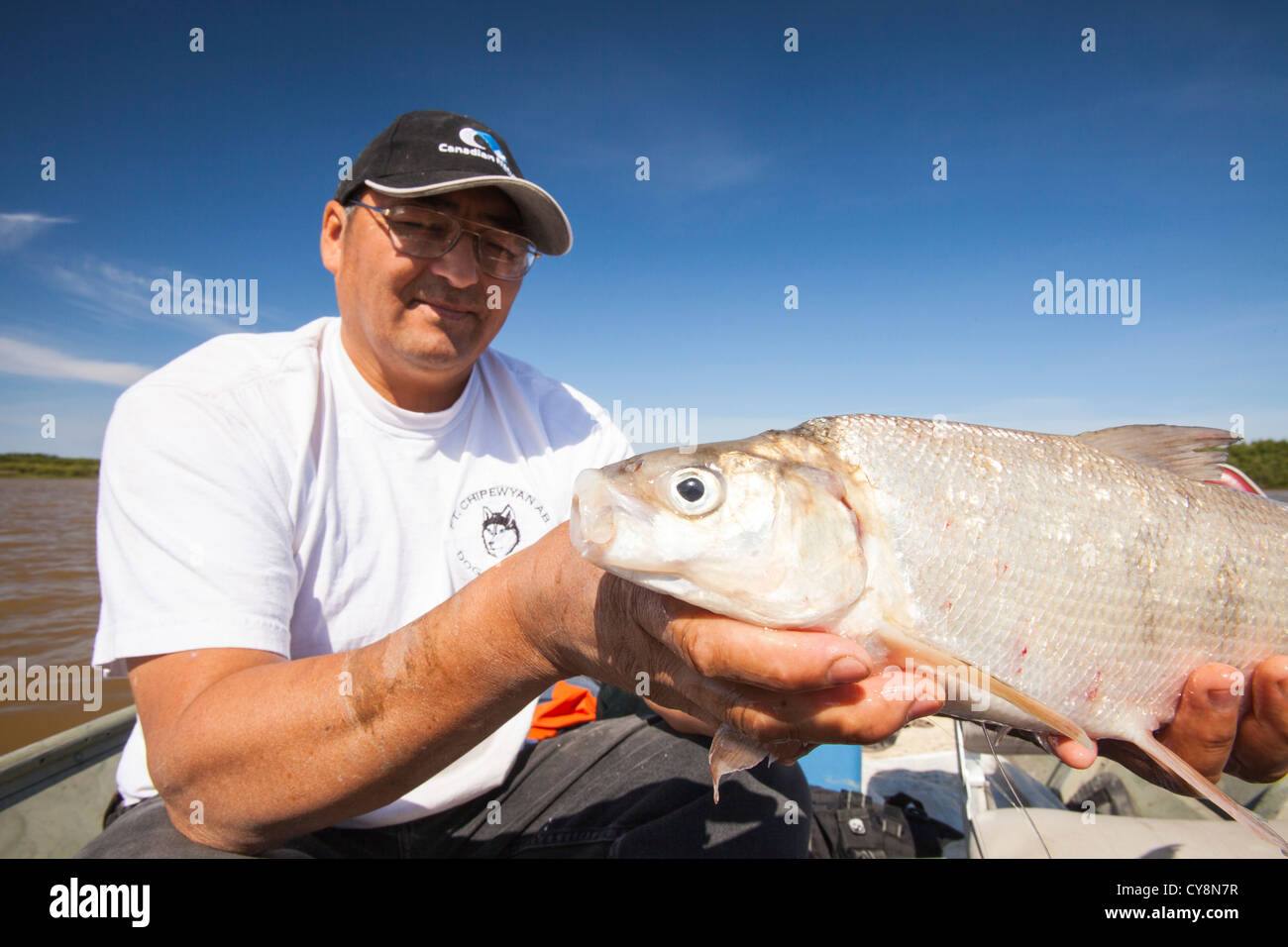 A fish caught in Lake Athabasca by Robert Grandjamber. Robert lives in ...