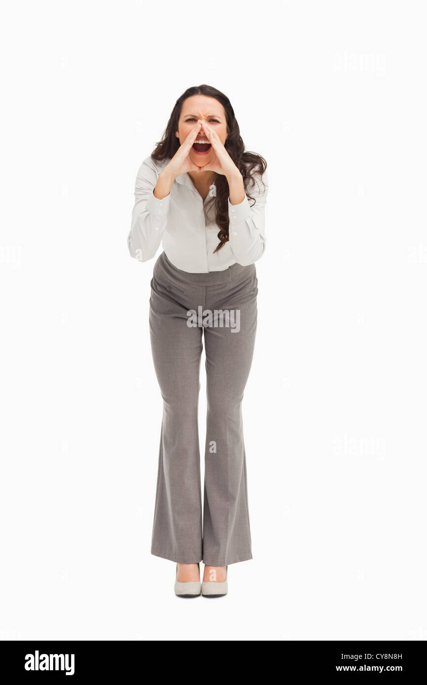 Yelling at camera Cut Out Stock Images & Pictures - Alamy